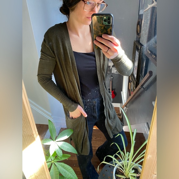 Old Navy | Sweaters | Avocado Green Knit Duster Cardigan | Poshmark